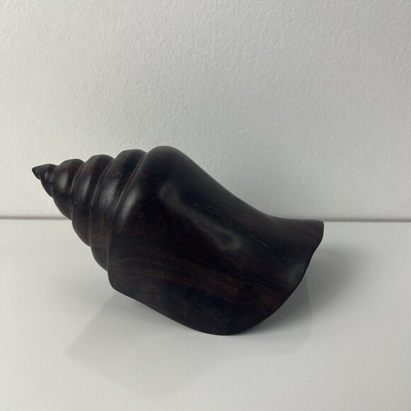 Vintage | Accents | Vintage Wooden Conch Shell Natural Finish ...